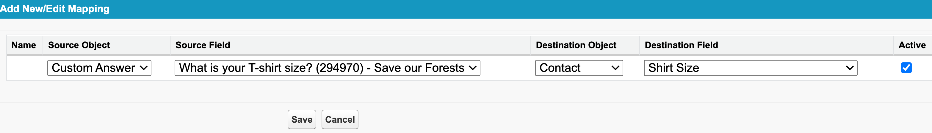 Classy for Salesforce - Custom Field Mapping Classy for Salesforce - Custom Field Mapping